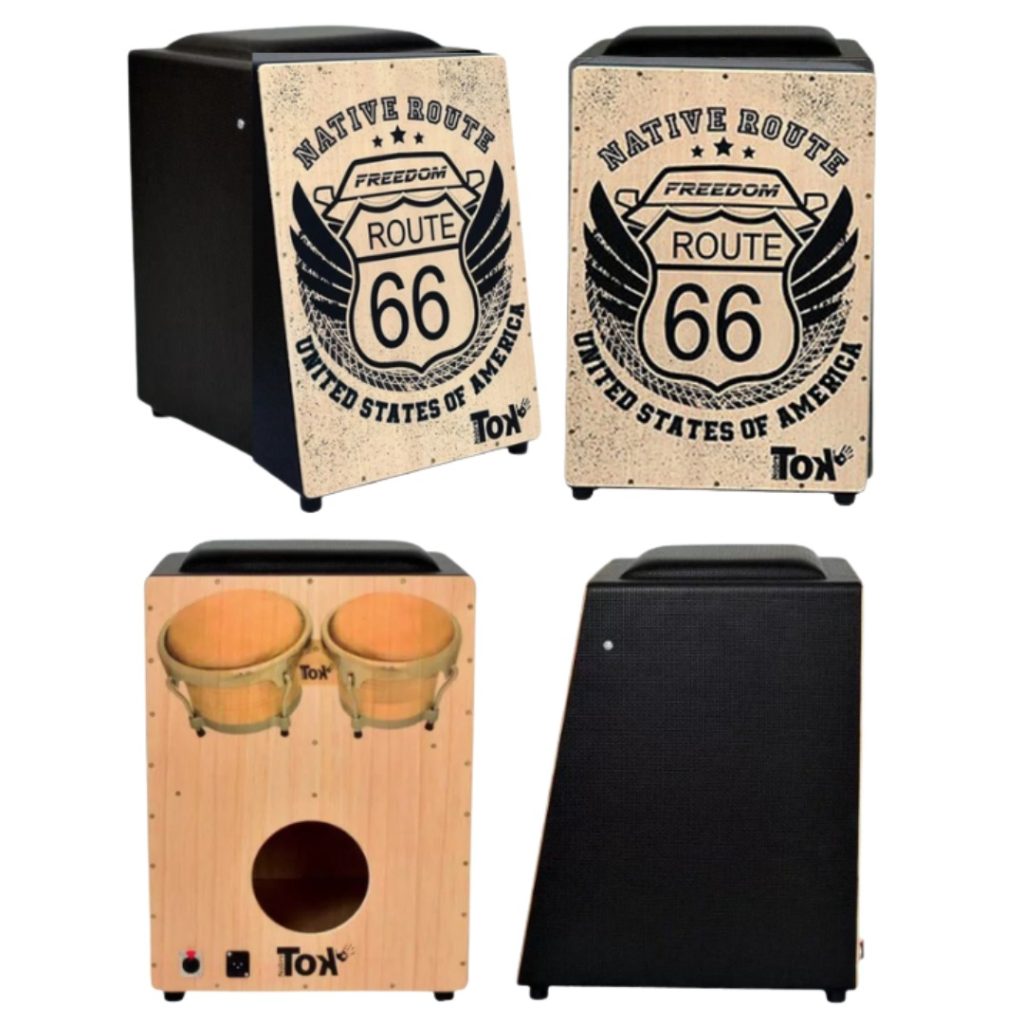 CAJON TOK ELETRICO ROUTE 66 C/BONGO EMBUTIDO 160P – Rossi